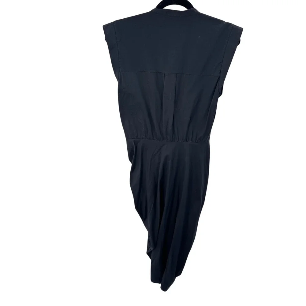 Veronica Beard | Dresses | Veronica Beard Dress Black Ruched Button ...